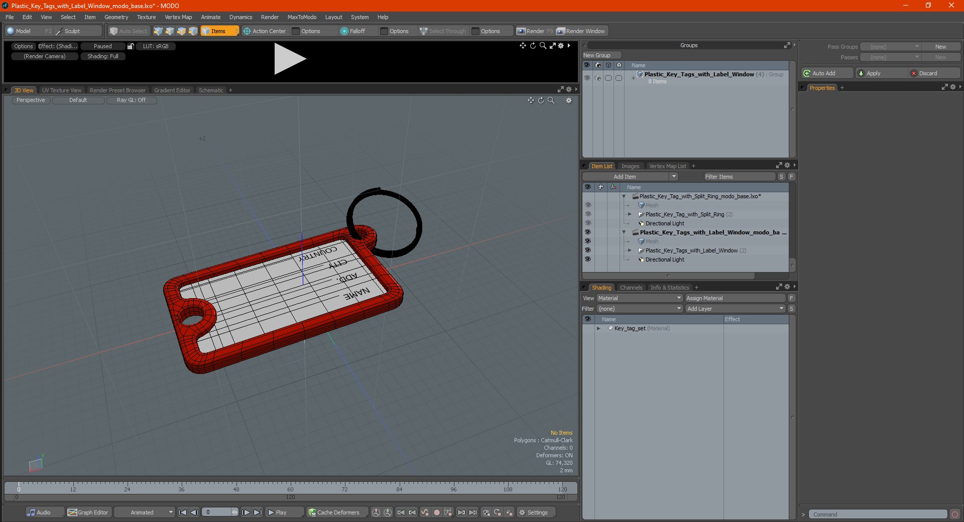 3D Plastic Key Tags with Label Window model - TurboSquid 1781189