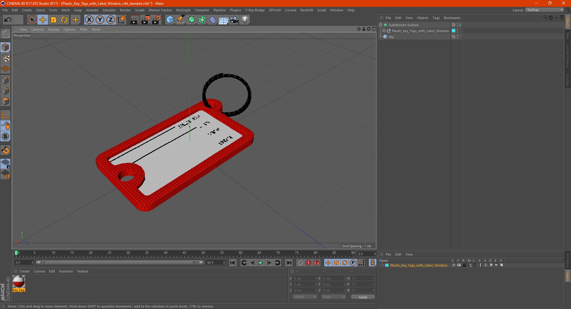 3D Plastic Key Tags with Label Window model - TurboSquid 1781189