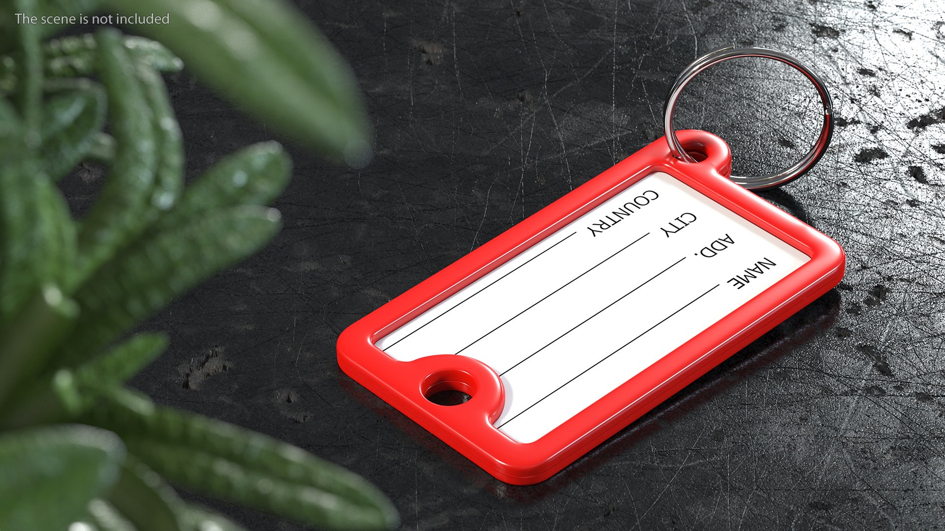 3D Plastic Key Tags With Label Window Model - TurboSquid 1781189