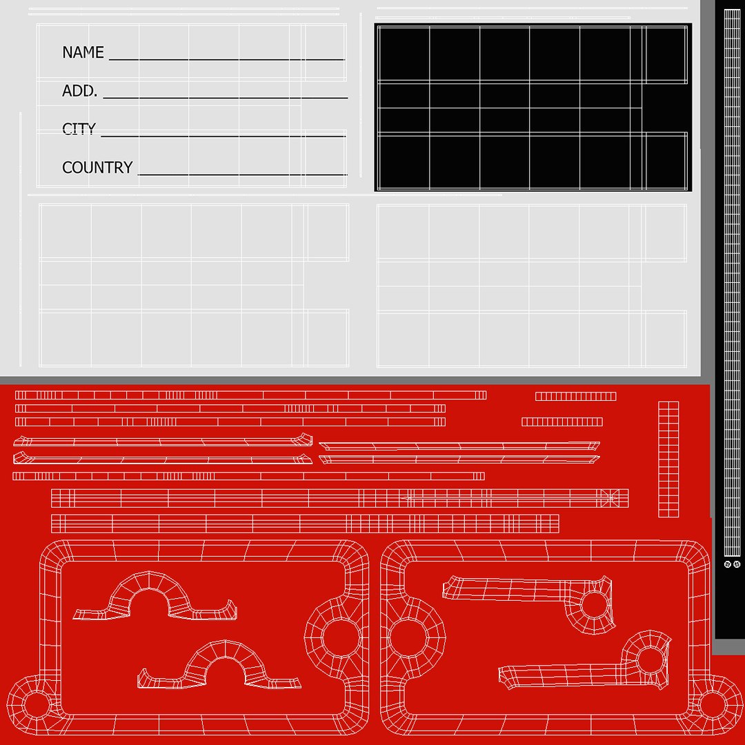 3D Plastic Key Tags with Label Window model - TurboSquid 1781189