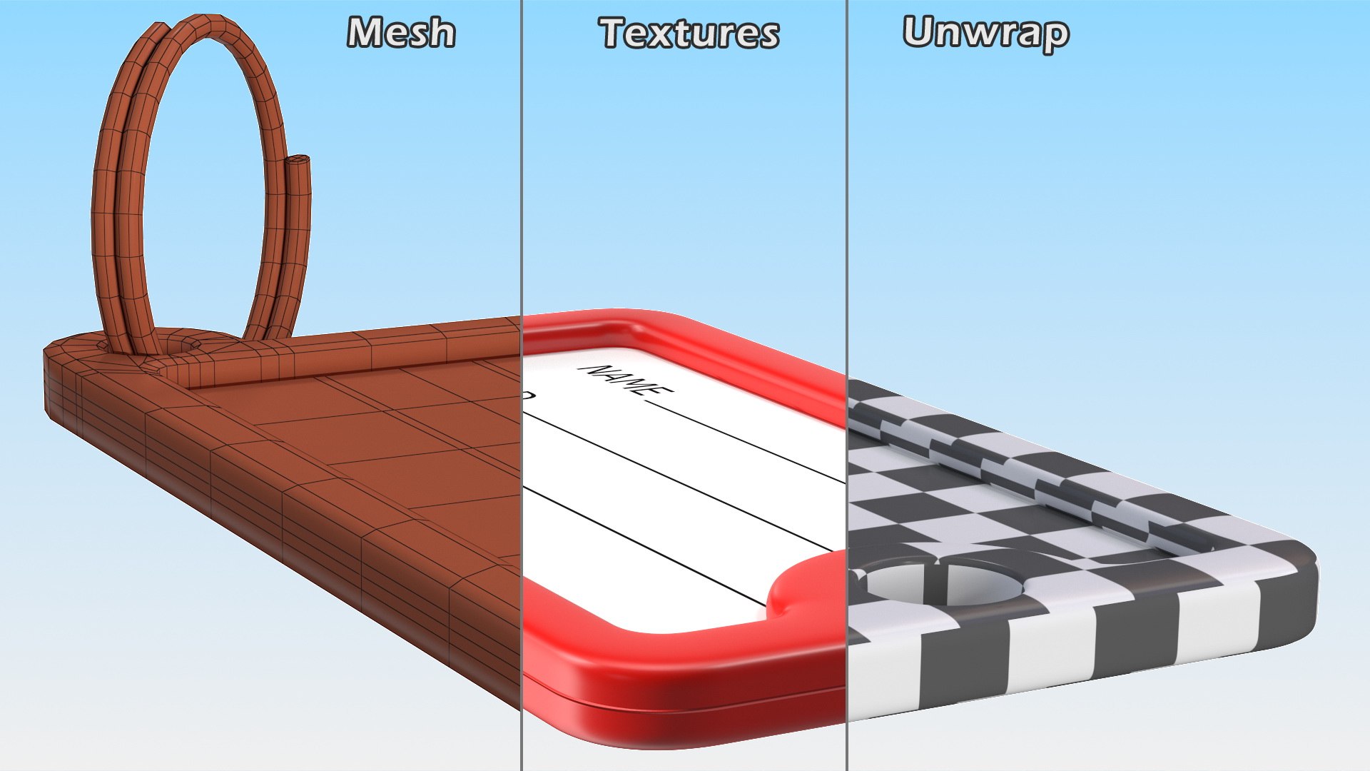 3D Plastic Key Tags with Label Window model - TurboSquid 1781189