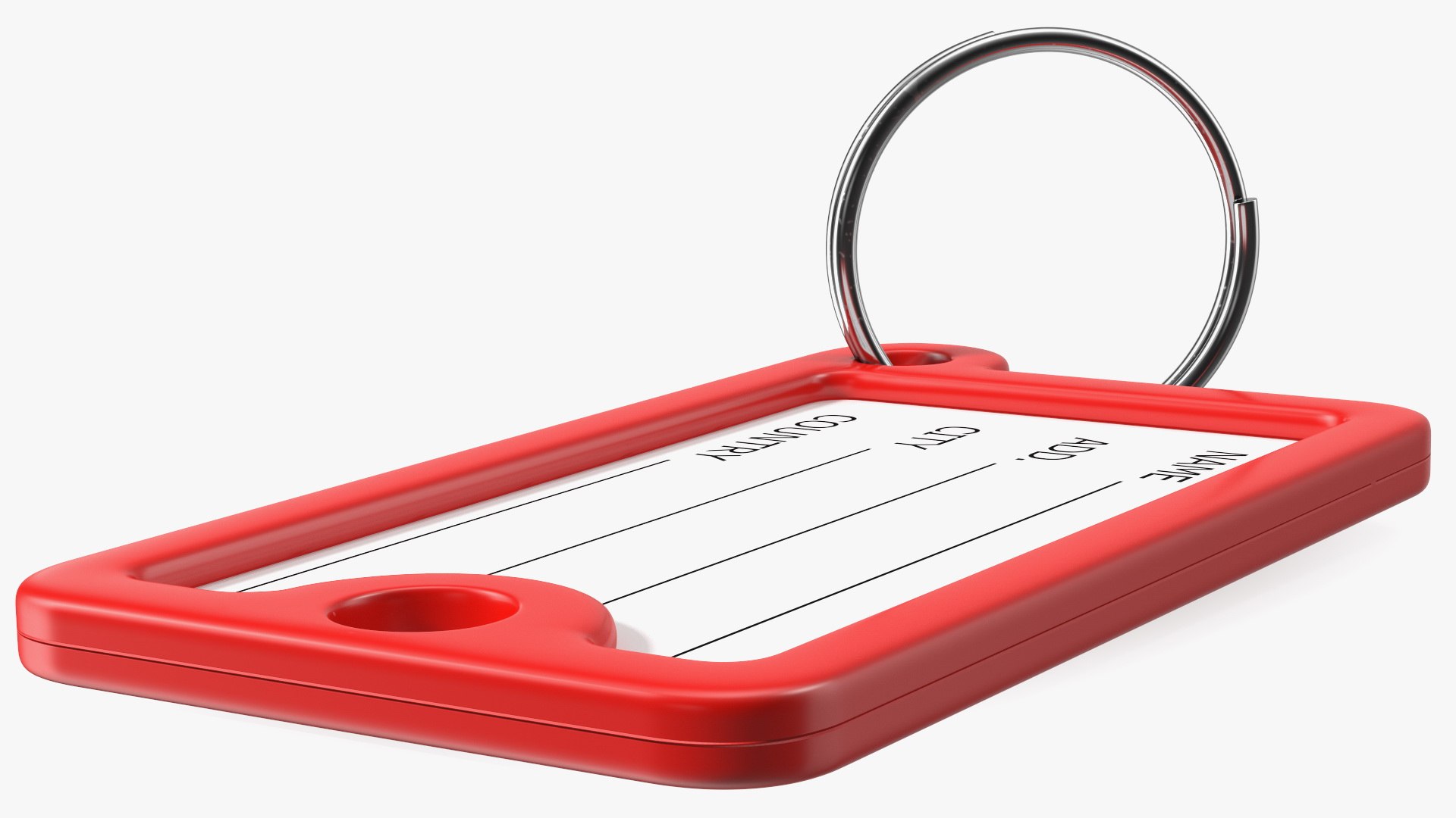 3D Plastic Key Tags With Label Window Model - TurboSquid 1781189