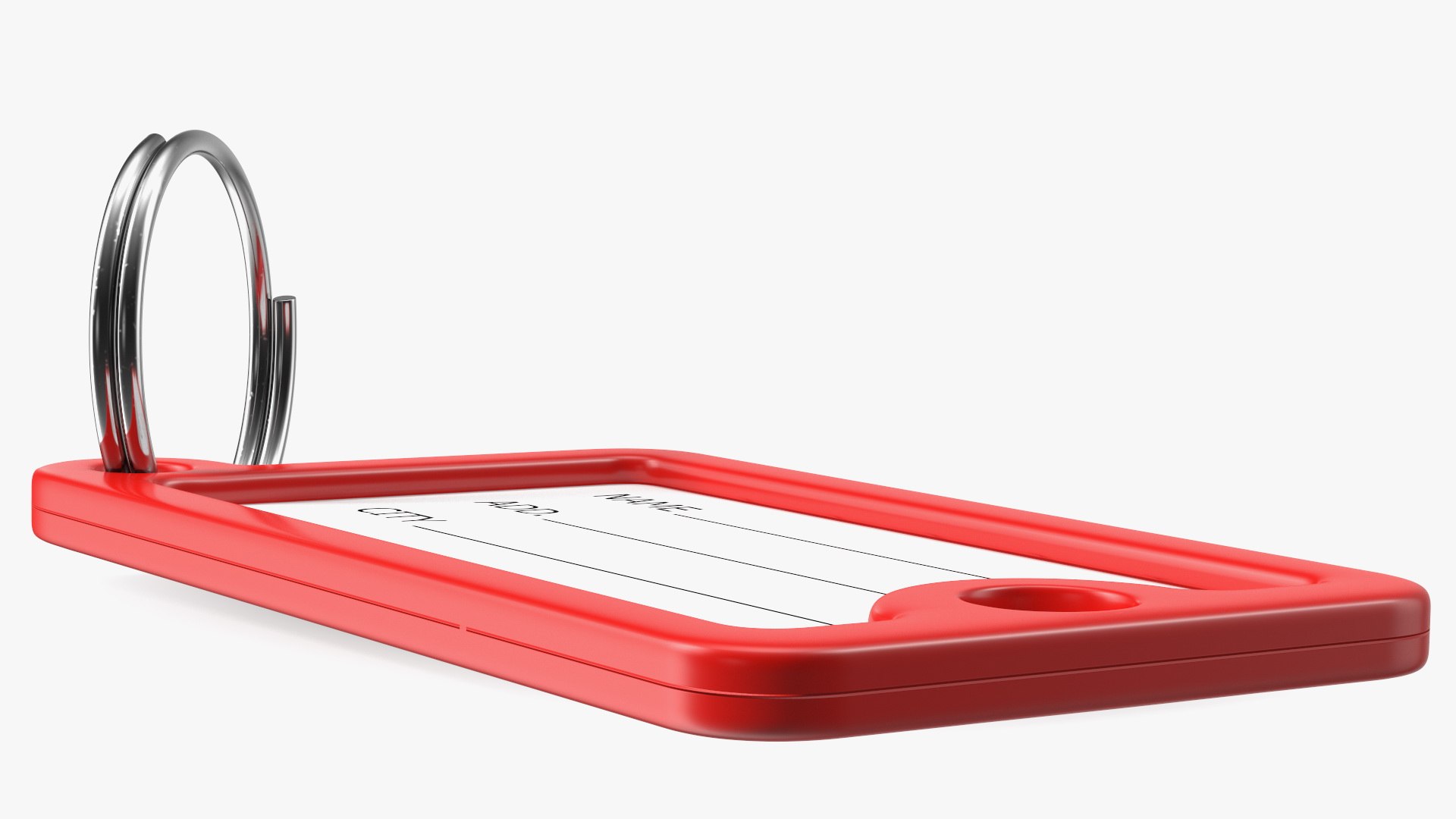 3D Plastic Key Tags With Label Window Model - TurboSquid 1781189