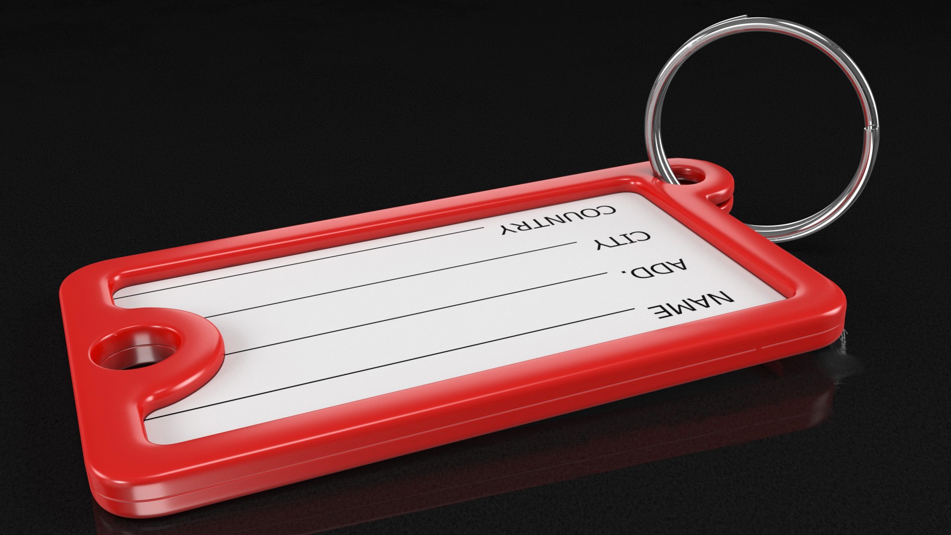 3D Plastic Key Tags with Label Window model - TurboSquid 1781189