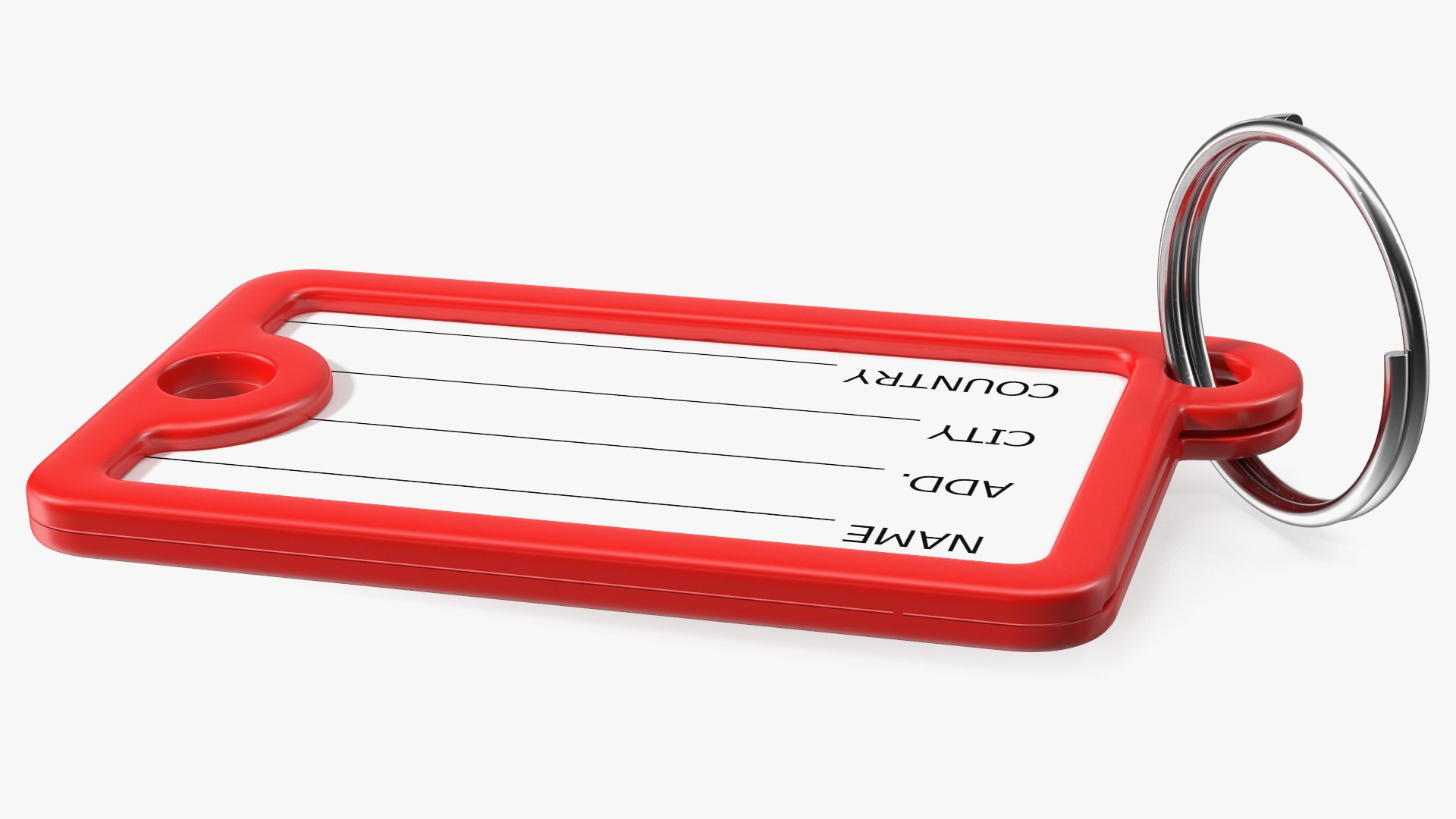 3D Plastic Key Tags With Label Window Model - TurboSquid 1781189