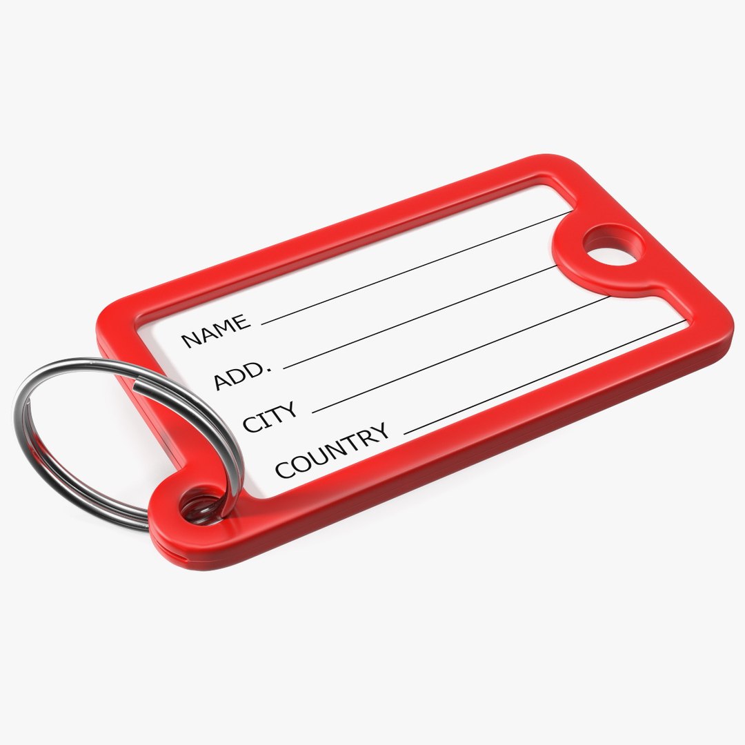 3D Plastic Key Tags with Label Window model - TurboSquid 1781189