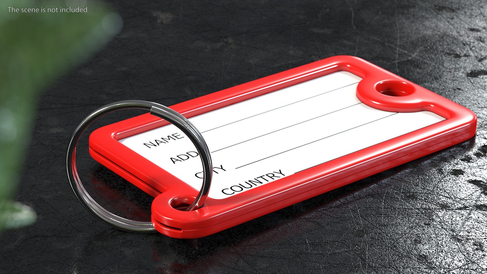 3D Plastic Key Tags With Label Window Model - TurboSquid 1781189