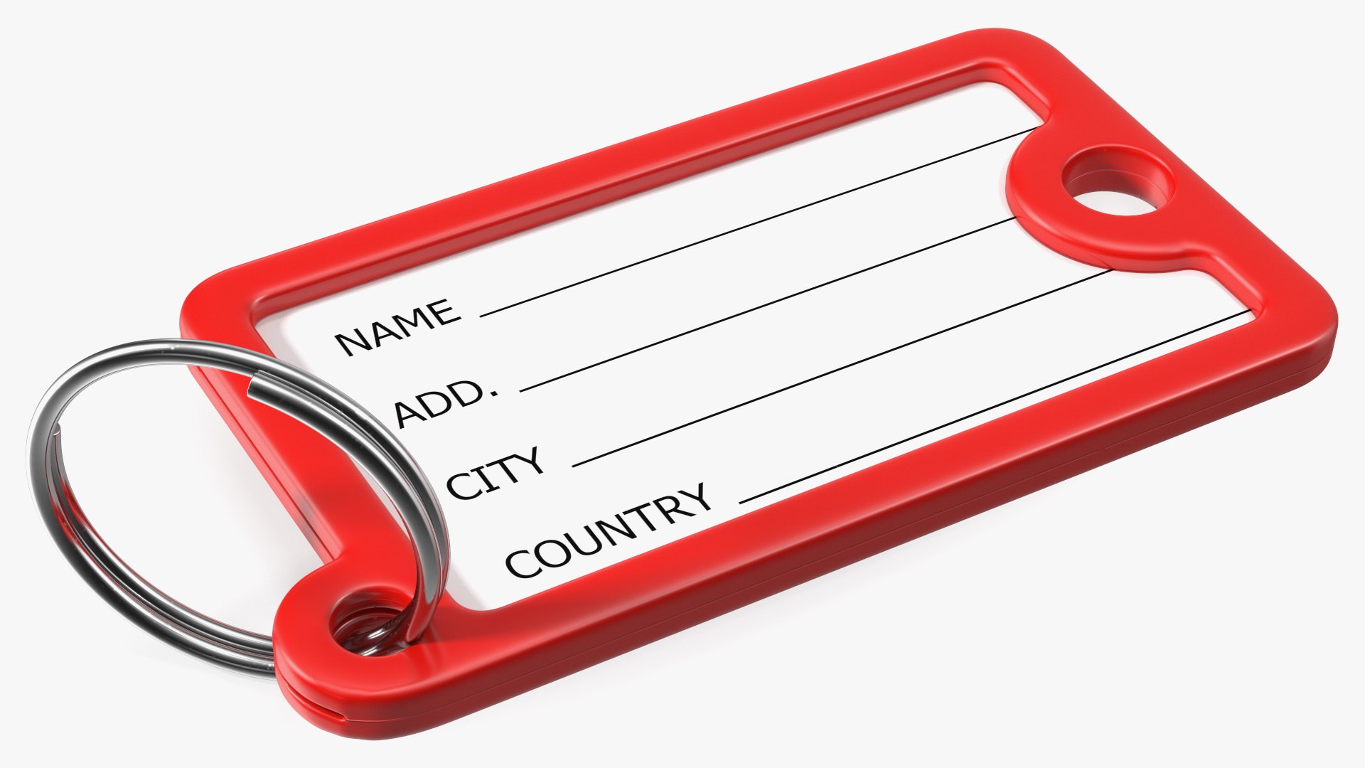 3D Plastic Key Tags with Label Window model - TurboSquid 1781189