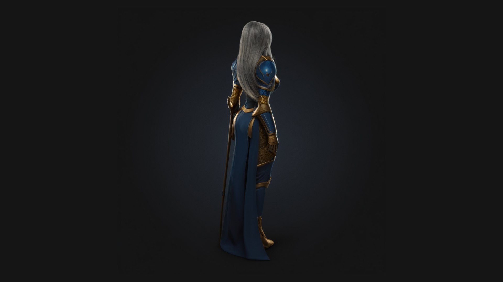 3D Model Fantasy Elf Fighter - Low To Ultra Poly STL Format ...