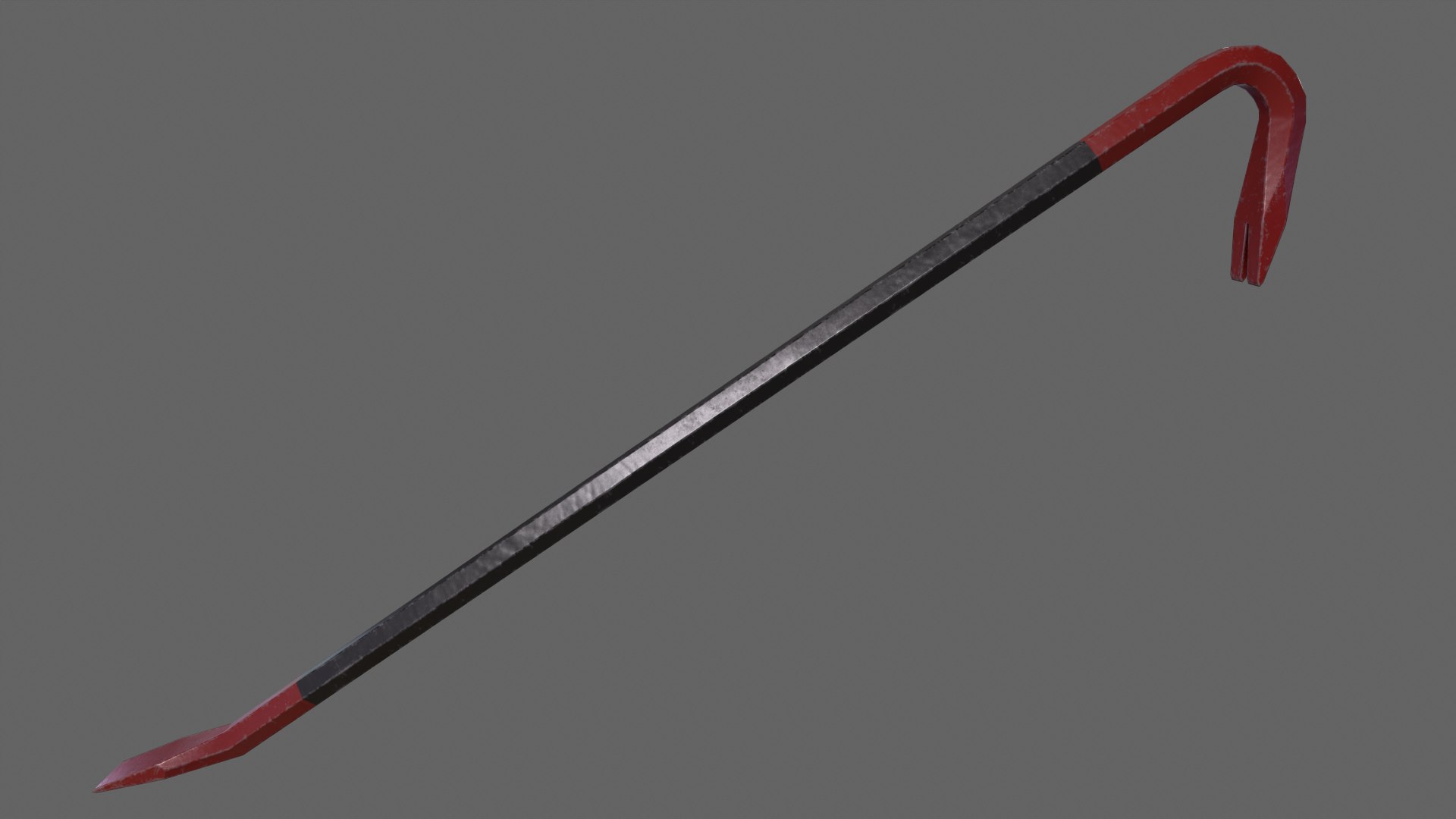 3D PBR Crowbar V3BlackRed Model - TurboSquid 2040225