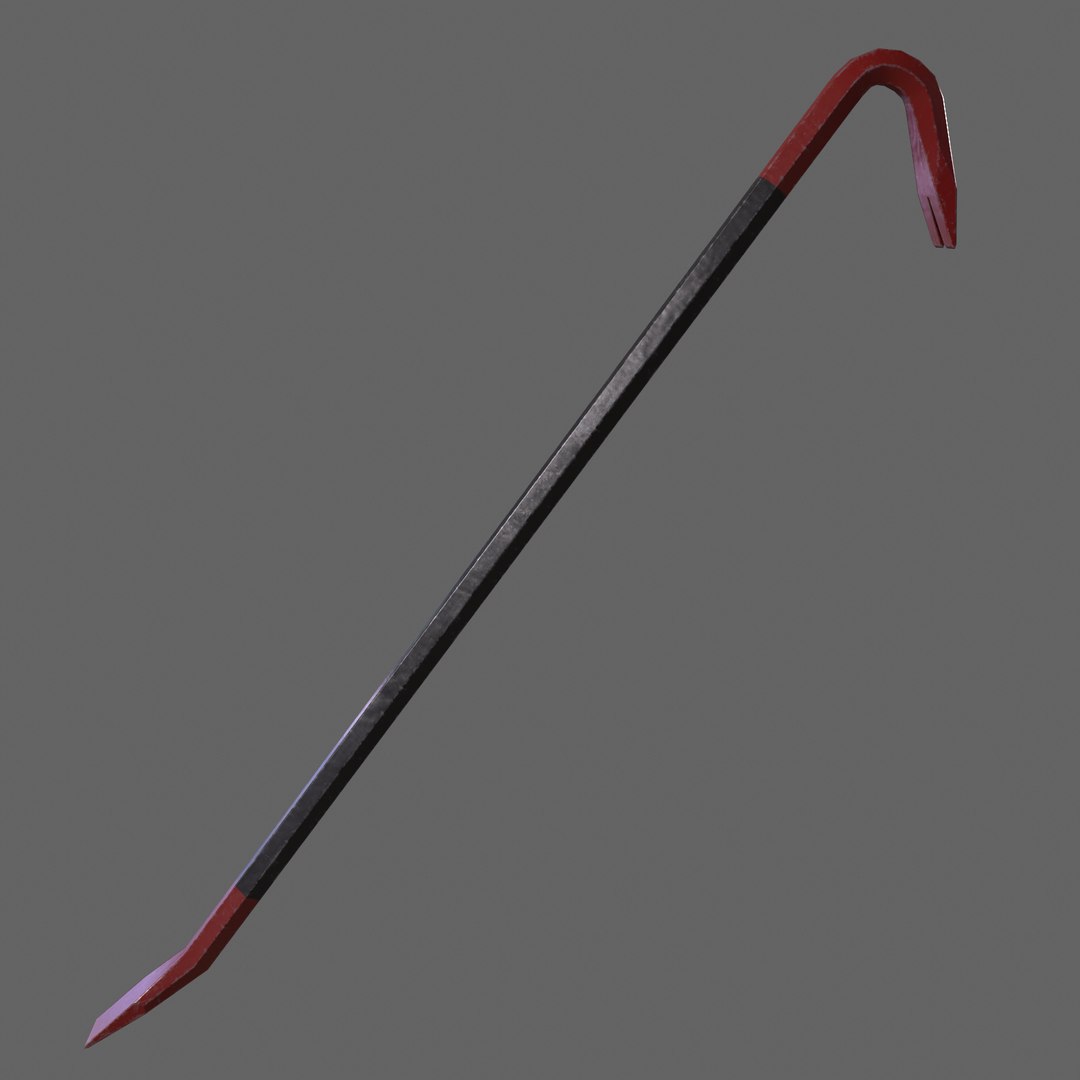 3D PBR Crowbar V3BlackRed Model - TurboSquid 2040225