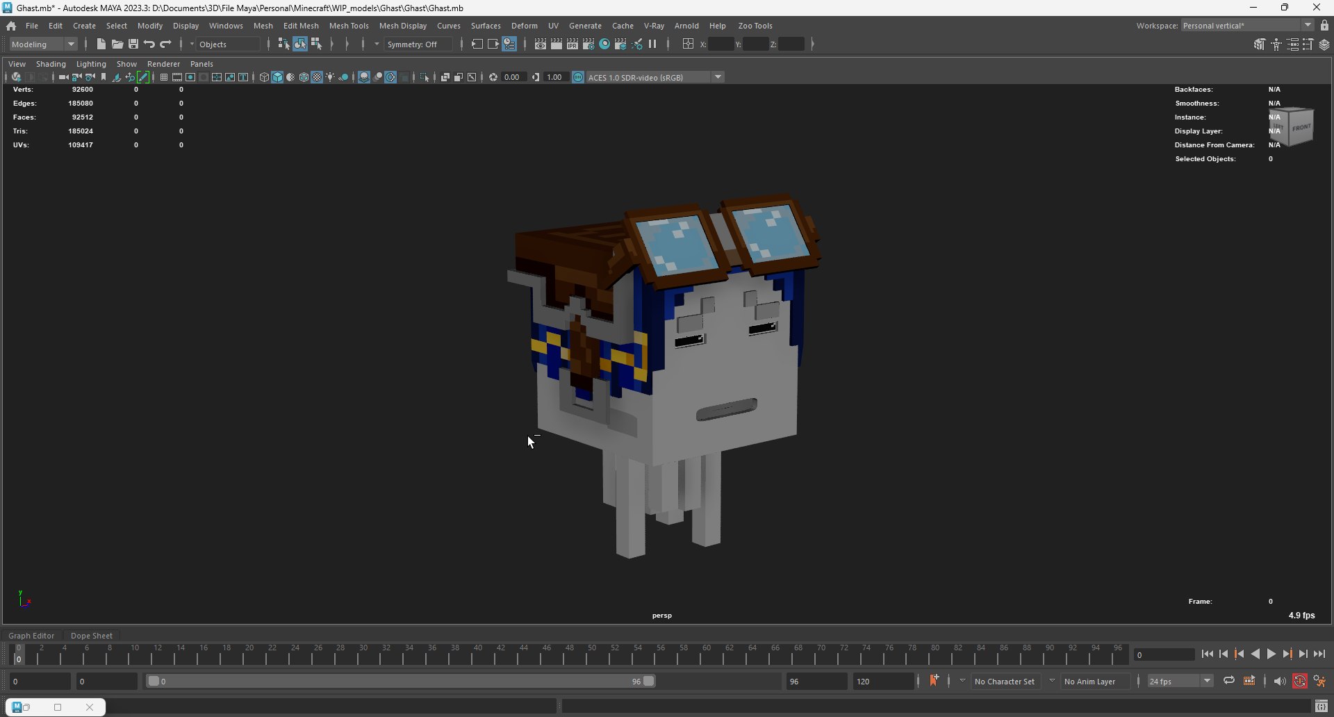 Minecraft Friendly Ghast 3D Model - TurboSquid 2413986