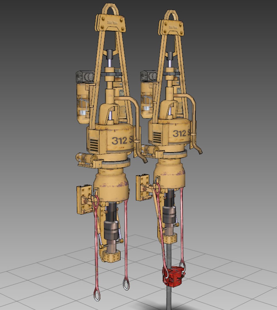 derrick component drive drilling 3d model