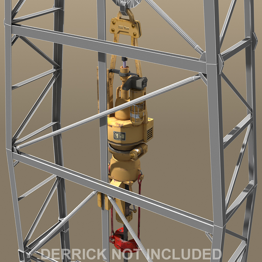 derrick component drive drilling 3d model