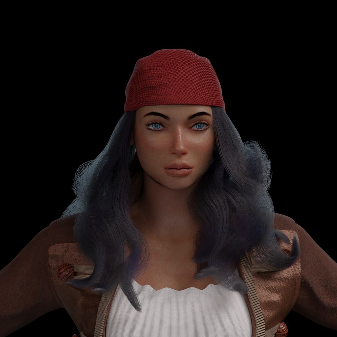 Female pirate character model - TurboSquid 1409659