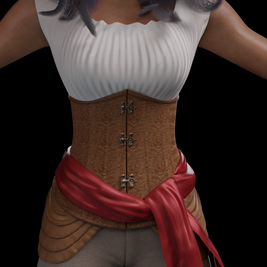 Female pirate character model - TurboSquid 1409659