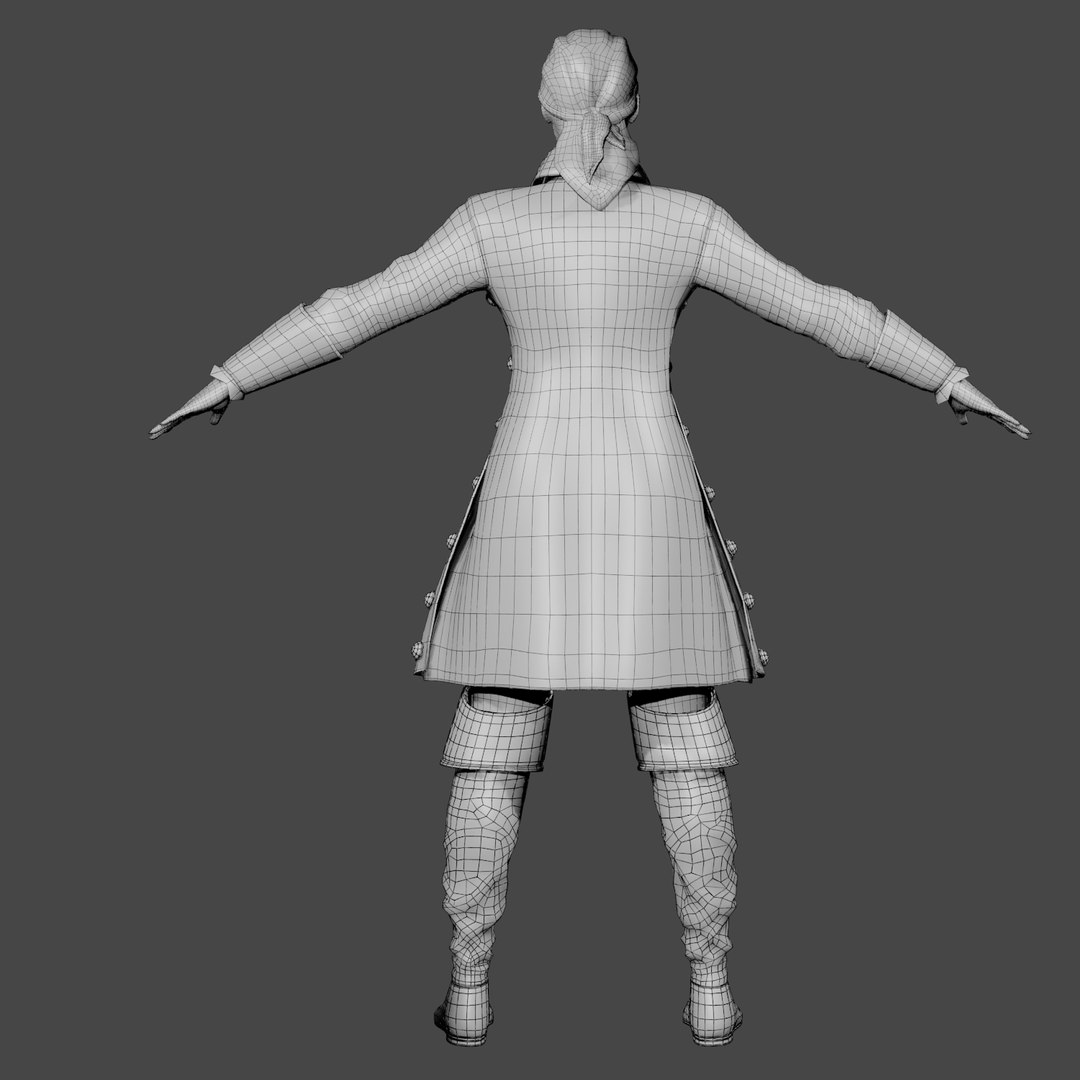 Female pirate character model - TurboSquid 1409659