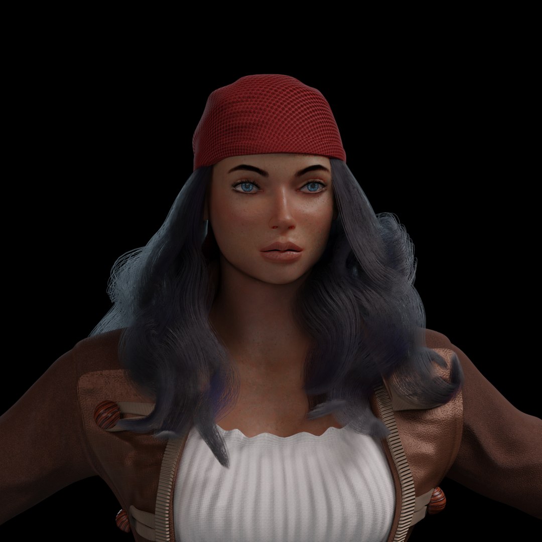Female pirate character model - TurboSquid 1409659