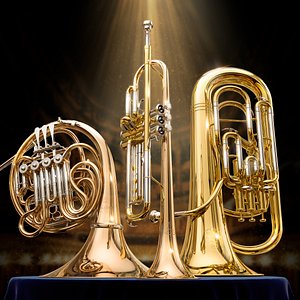 Wind instruments 2 3D model - TurboSquid 1231759