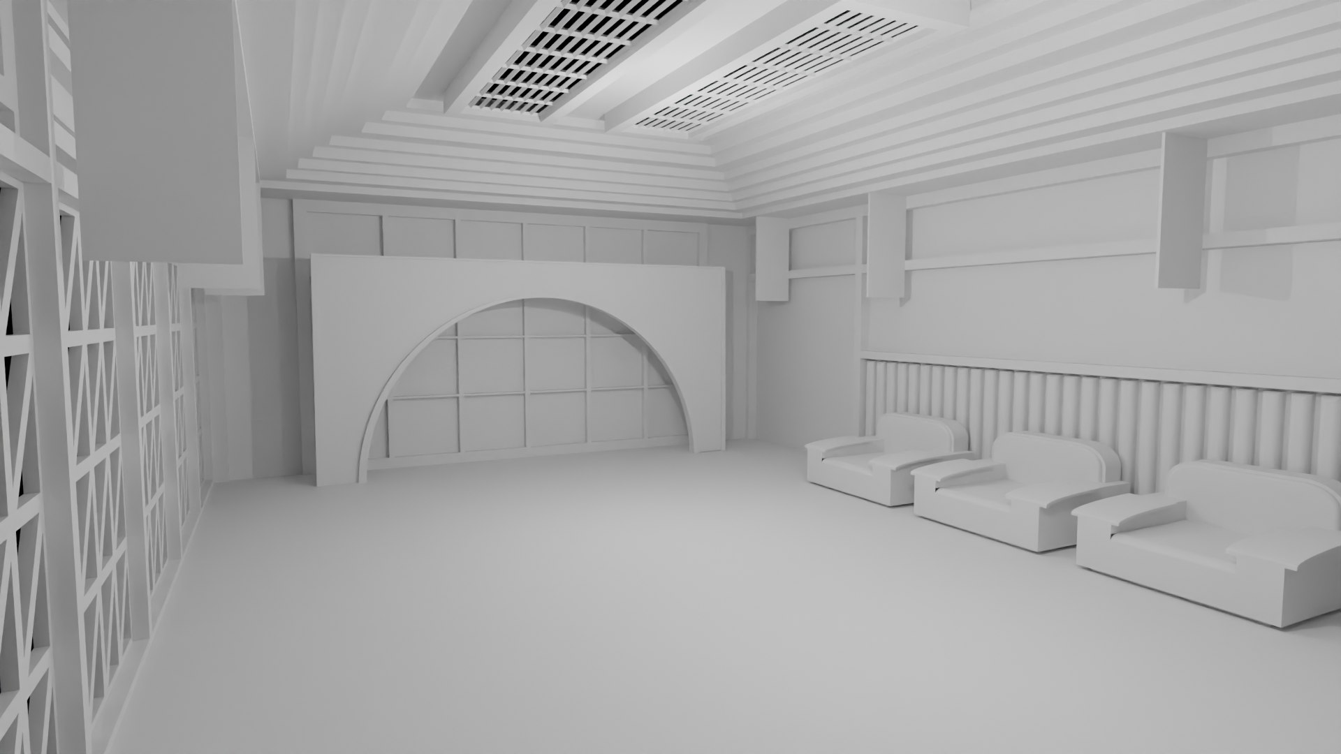 Karate Hall model - TurboSquid 2157984