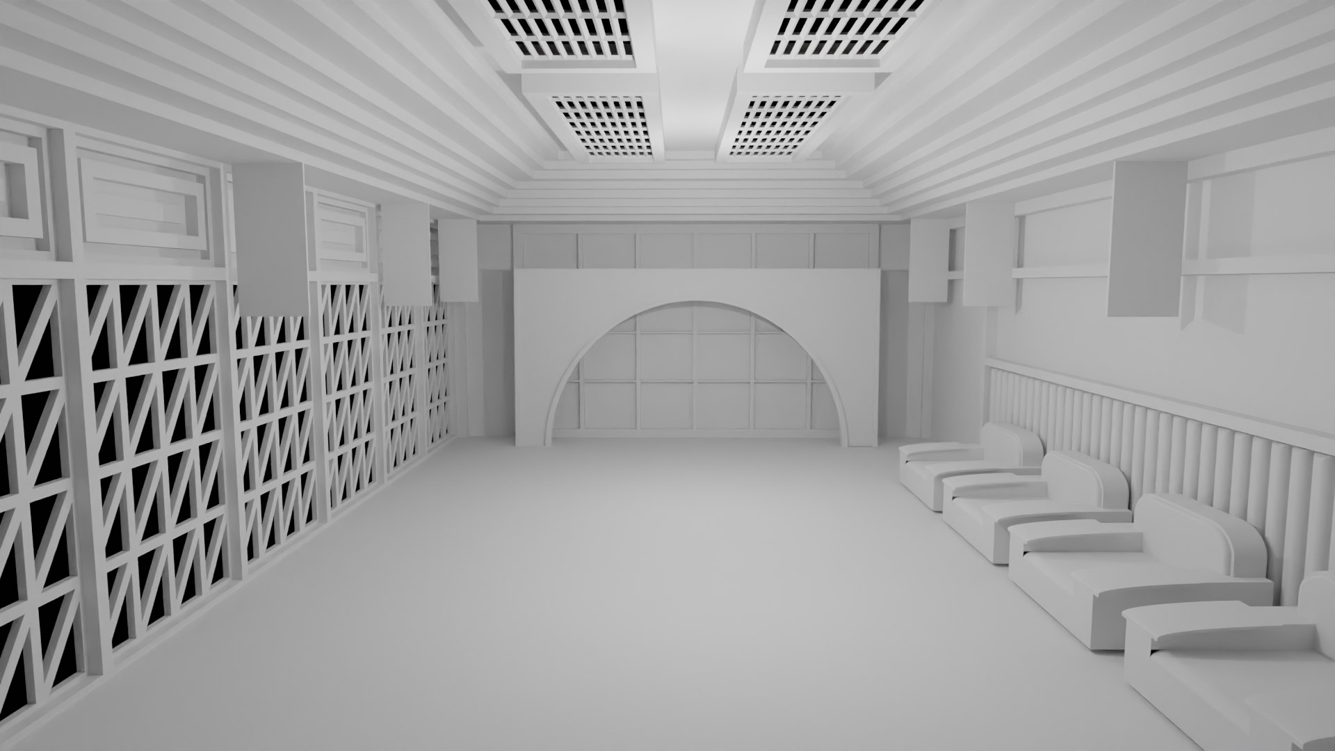 Karate Hall model - TurboSquid 2157984