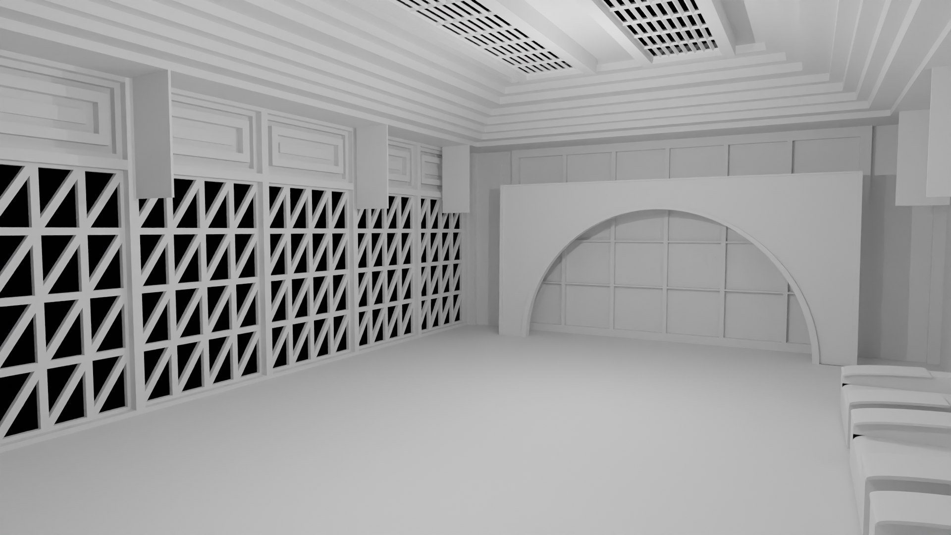 Karate Hall model - TurboSquid 2157984
