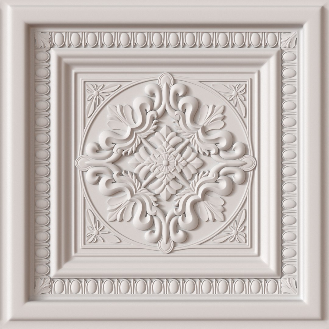 3d model decorative ceiling tile