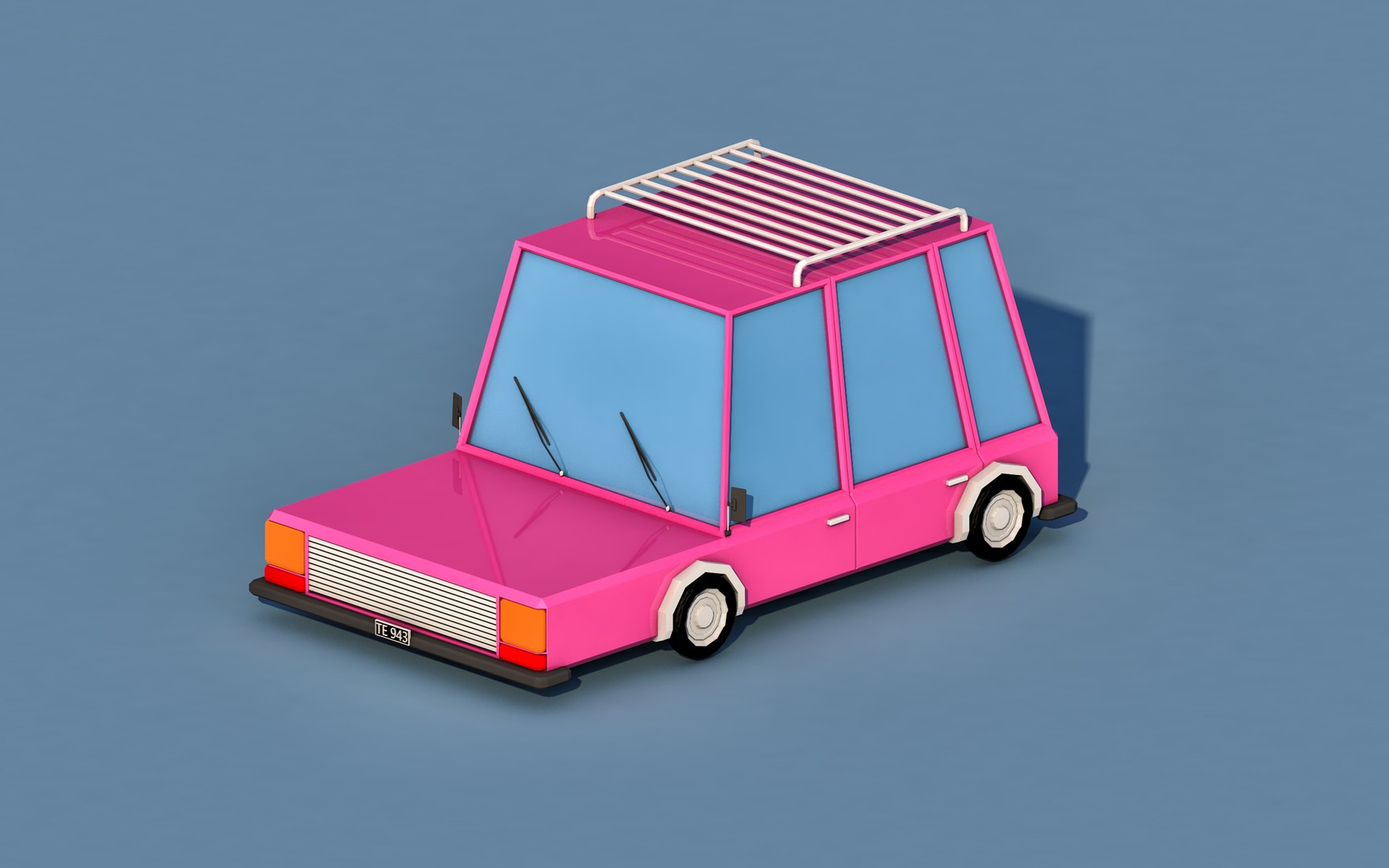 3D cartoon car model - TurboSquid 1343826
