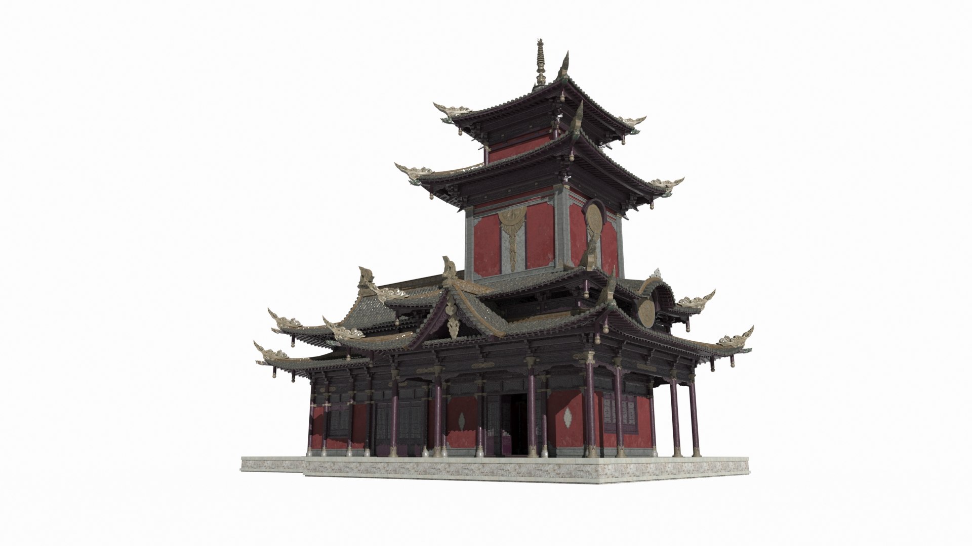 3D Asian Ancient Architecture Palaces And Temples - TurboSquid 2204307