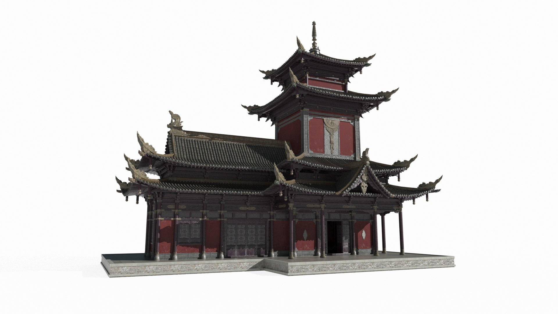 3D Asian Ancient Architecture Palaces And Temples - TurboSquid 2204307