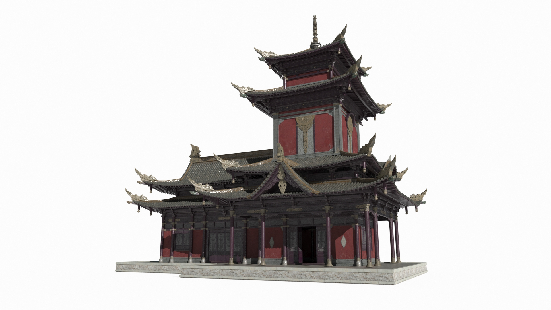 3D Asian Ancient Architecture Palaces And Temples - TurboSquid 2204307