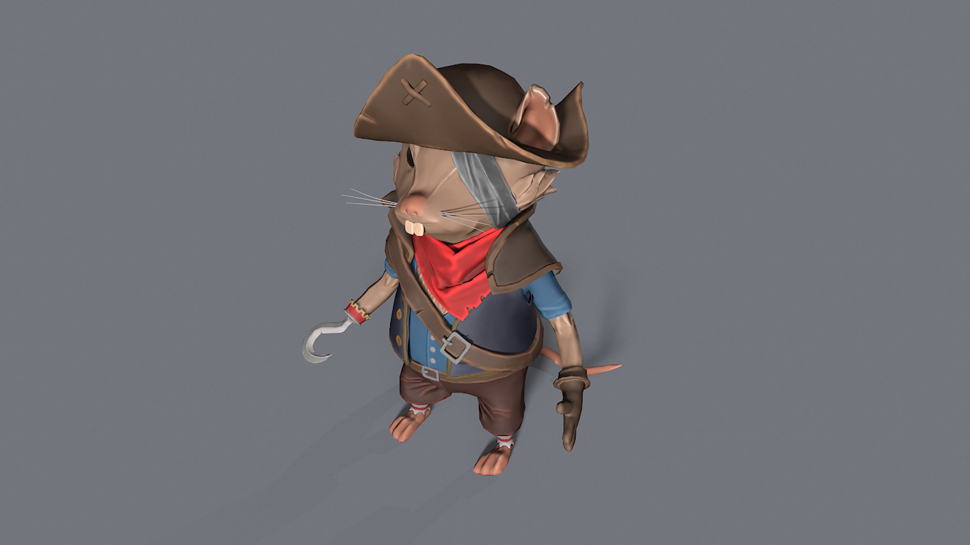 3D Mouse Pirate - TurboSquid 1673849