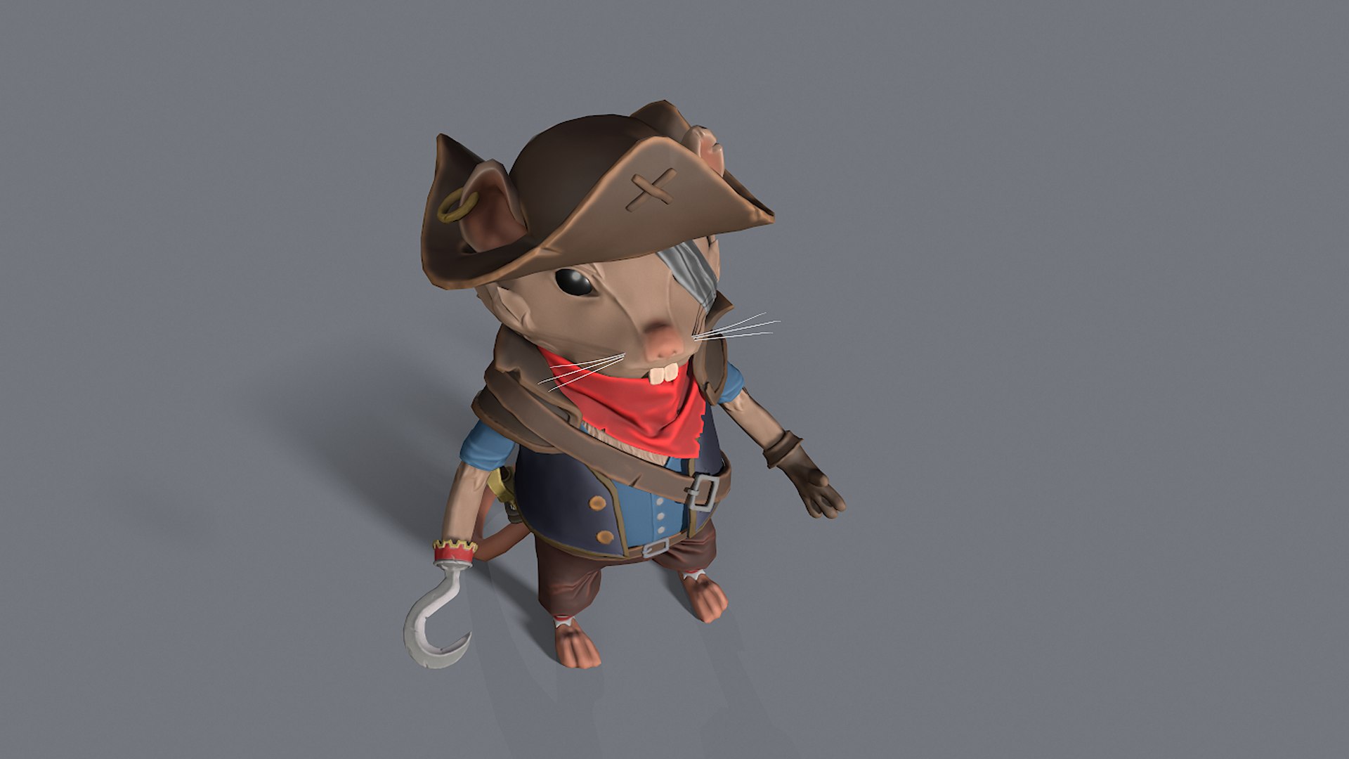 3D Mouse Pirate - TurboSquid 1673849