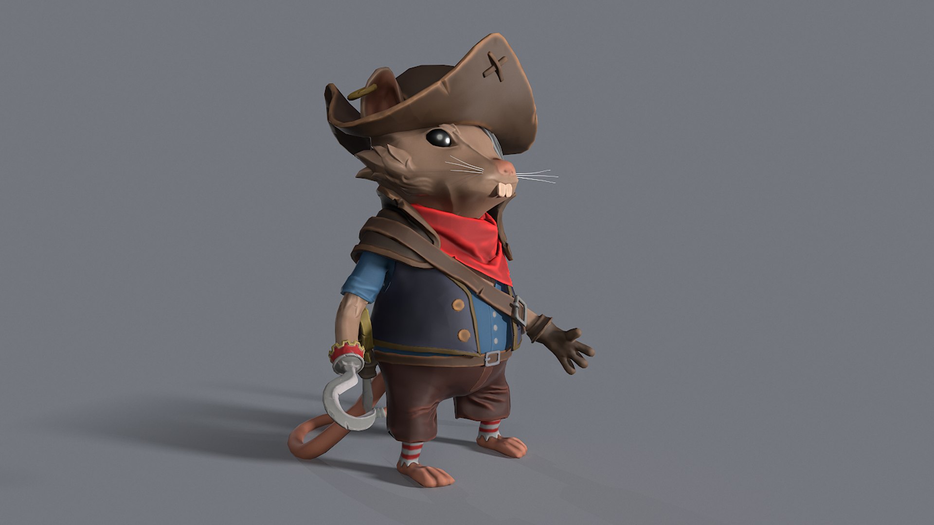 3D Mouse Pirate - TurboSquid 1673849