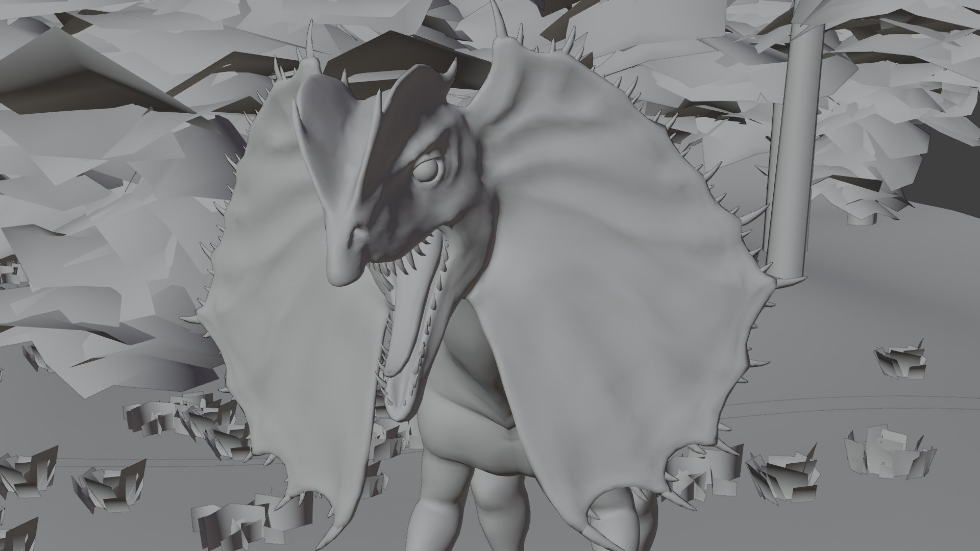 3D Model Realistic Dilophosaurus 3D Model - TurboSquid 2334622