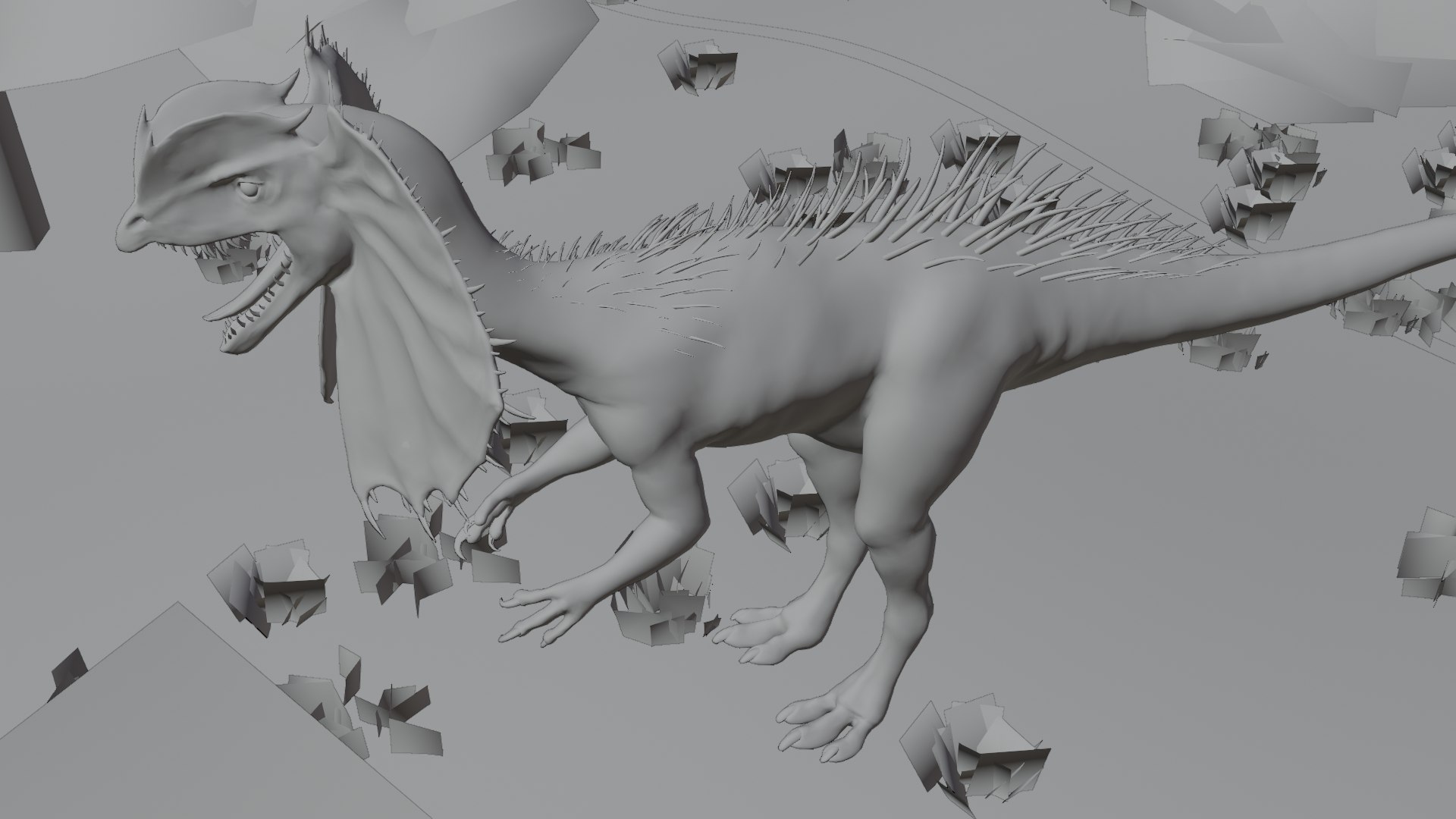 3D Model Realistic Dilophosaurus 3D Model - TurboSquid 2334622