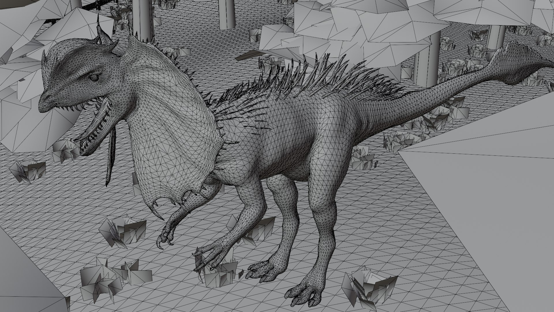 3D Model Realistic Dilophosaurus 3D Model - TurboSquid 2334622