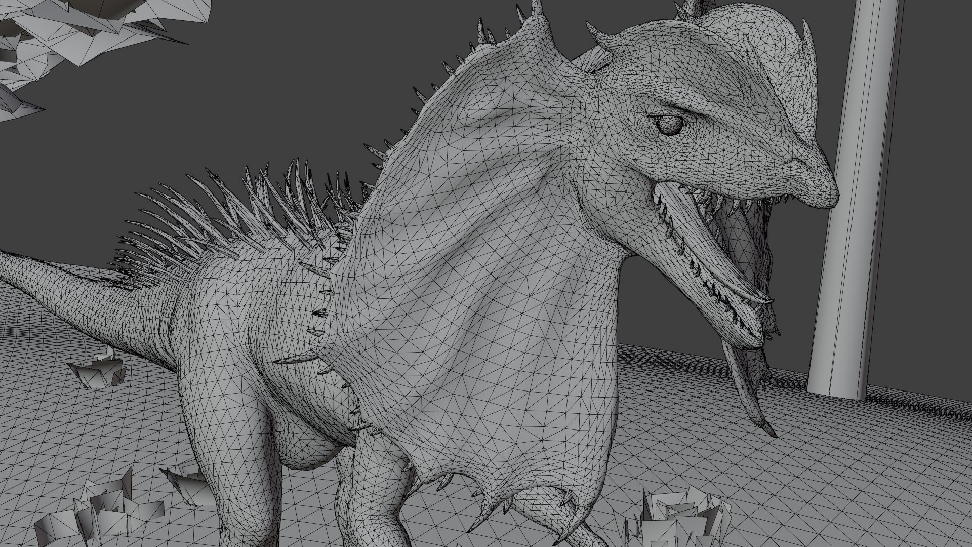 3D Model Realistic Dilophosaurus 3D Model - TurboSquid 2334622
