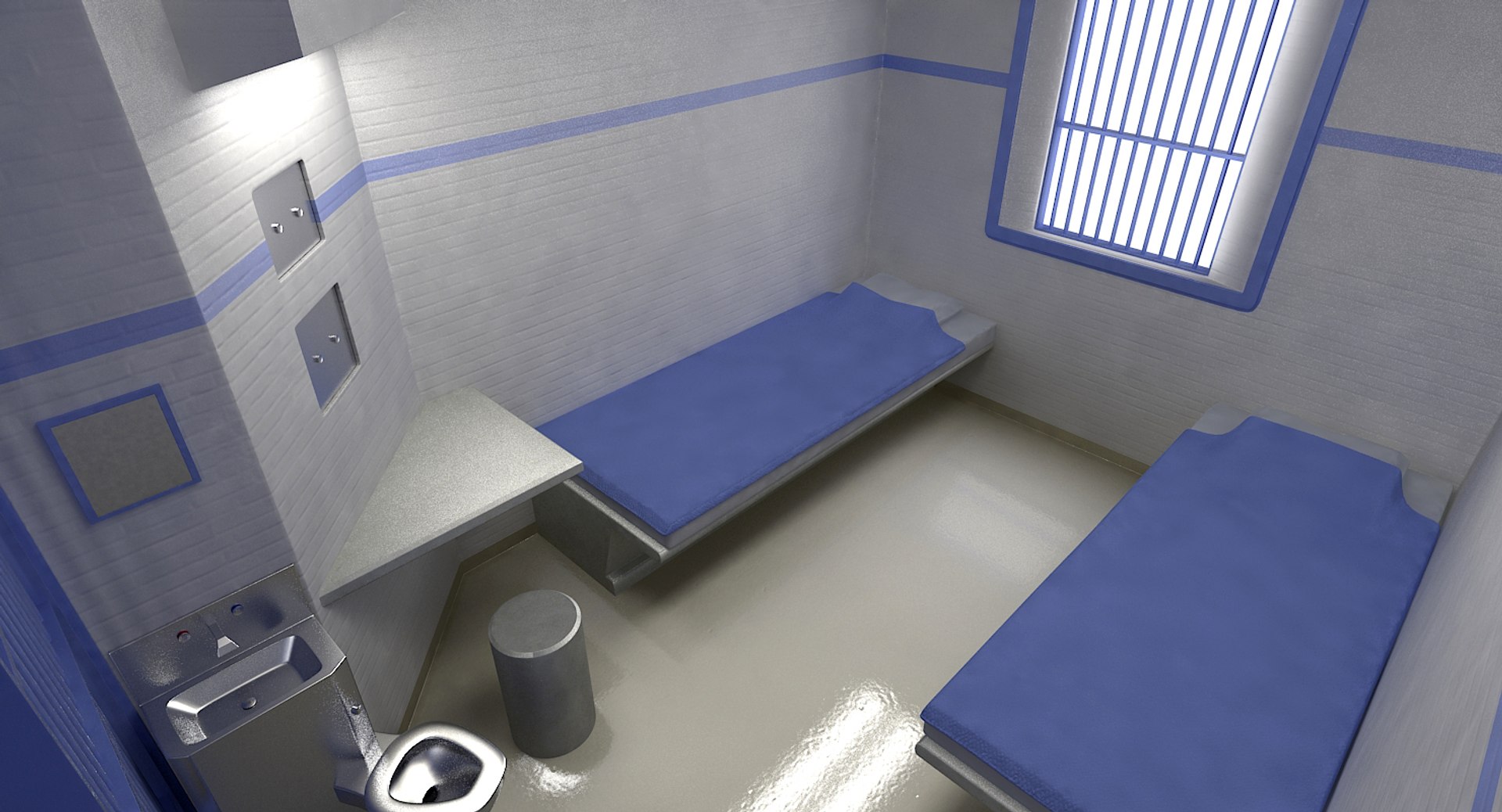 3d Model Of Bed Prison Cell