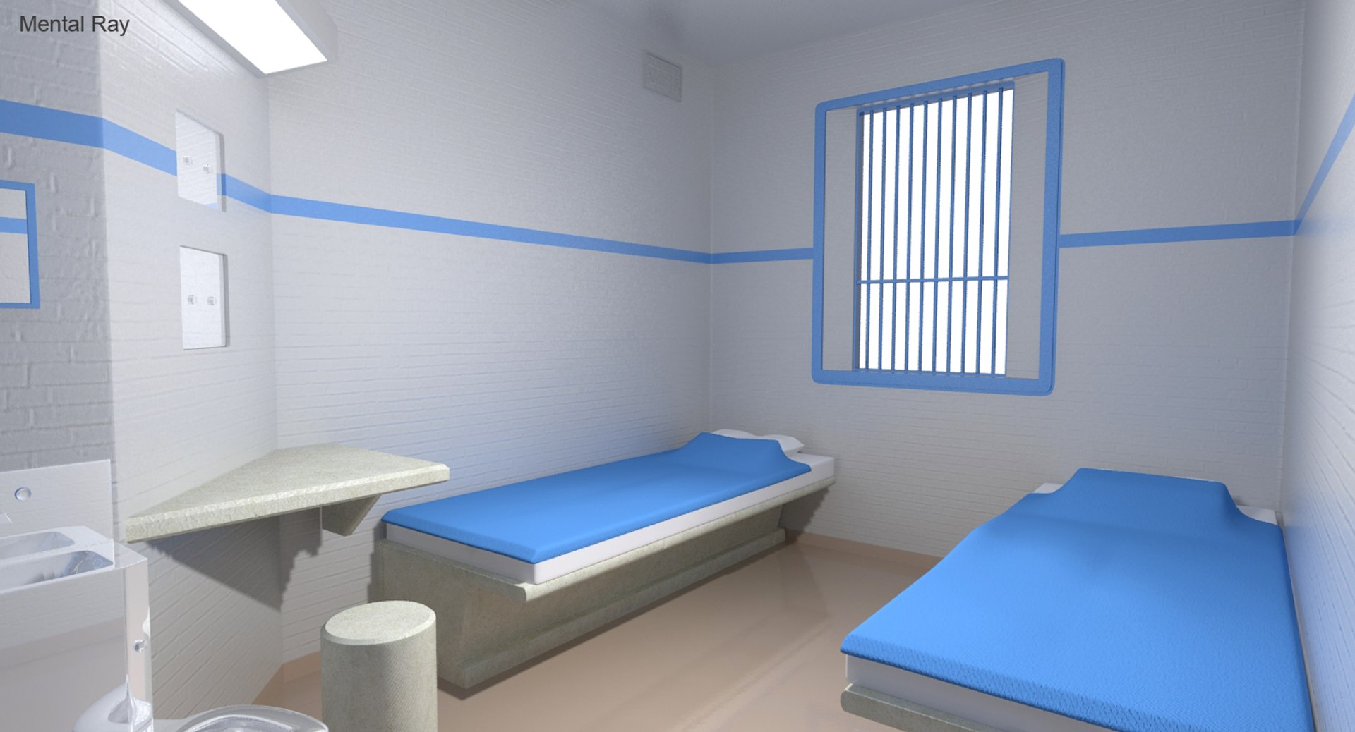 3d Model Of Bed Prison Cell