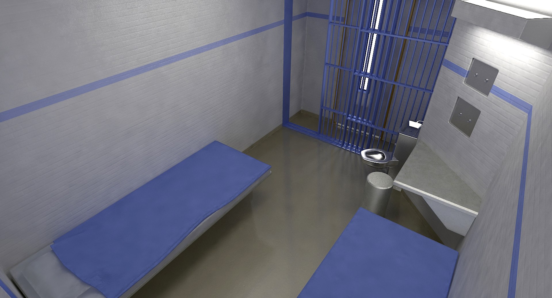 3d Model Of Bed Prison Cell