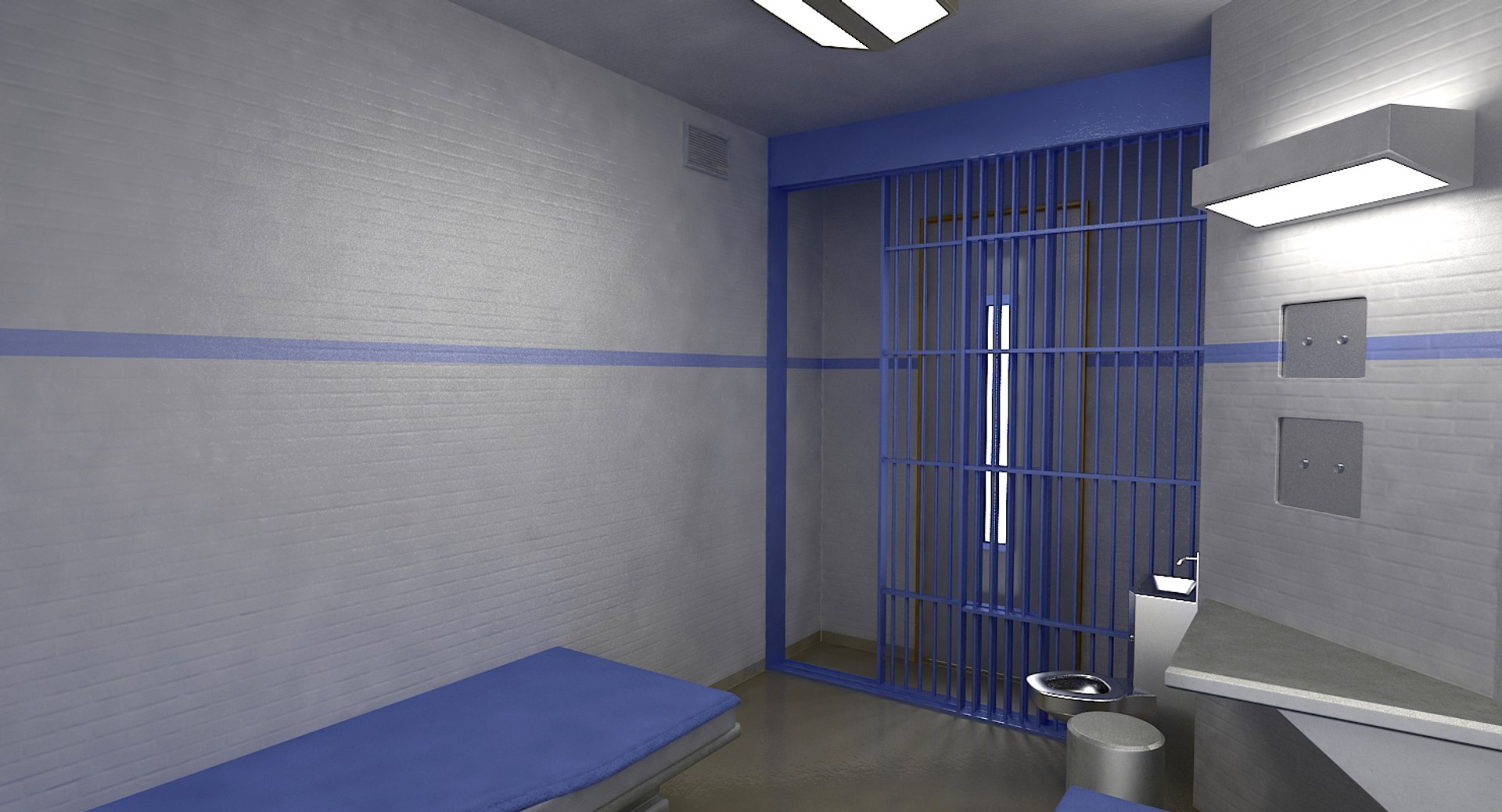 3d Model Of Bed Prison Cell