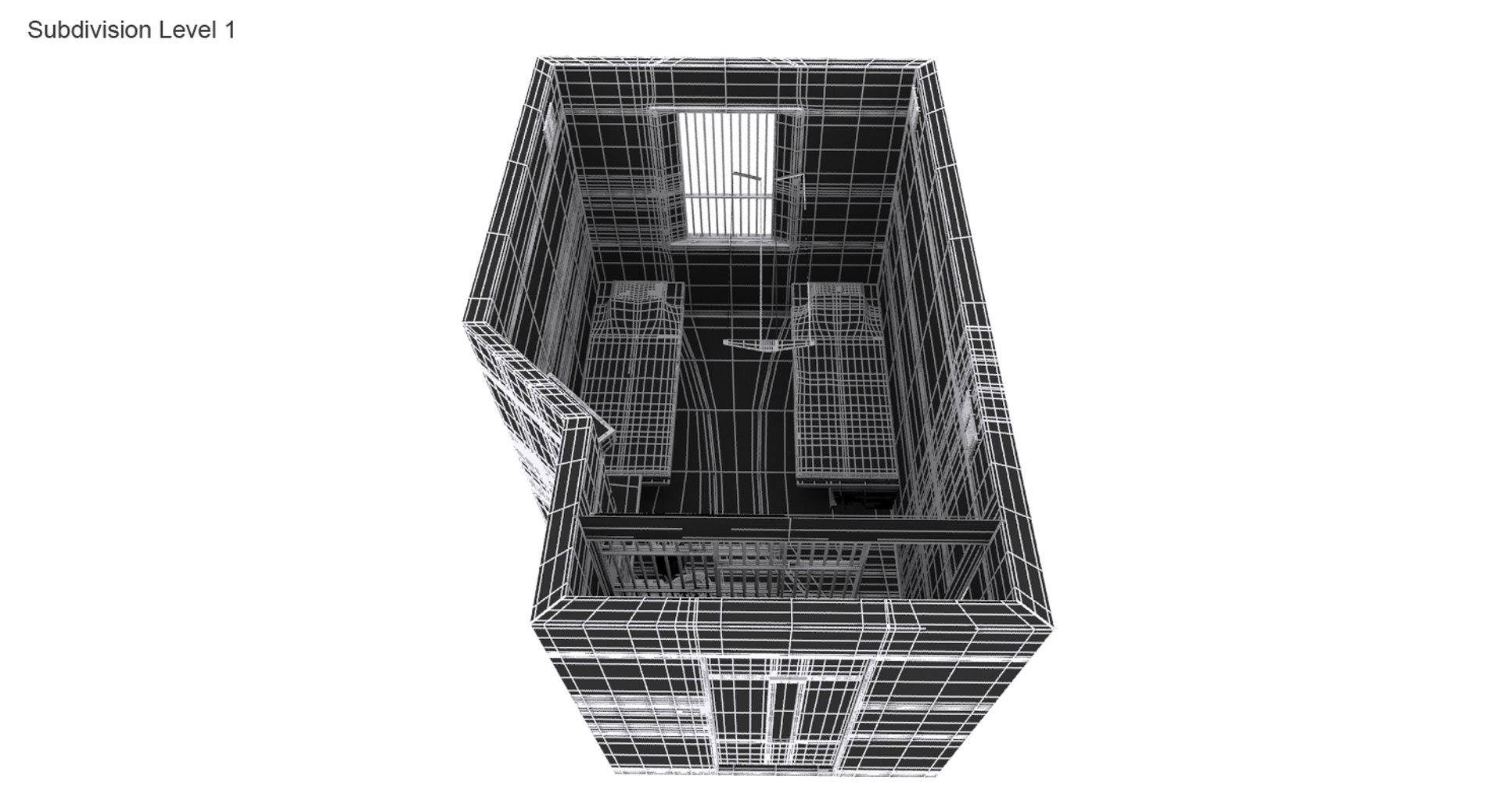 3d Model Of Bed Prison Cell