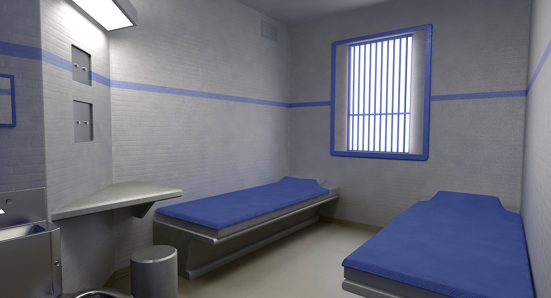 3d Model Of Bed Prison Cell