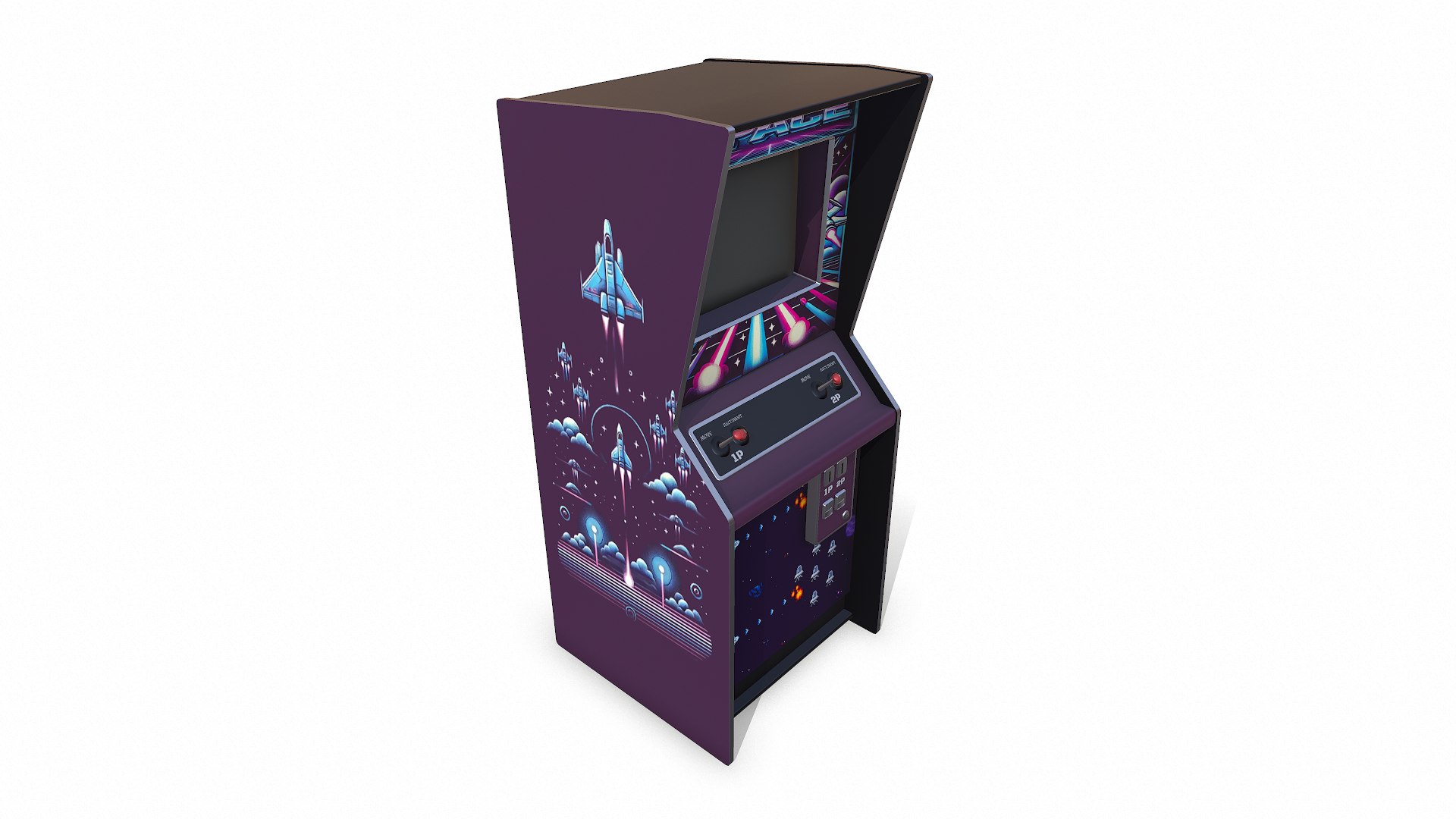 3D Old Vintage Arcade Machine Low-poly PBR Model - TurboSquid 2389297