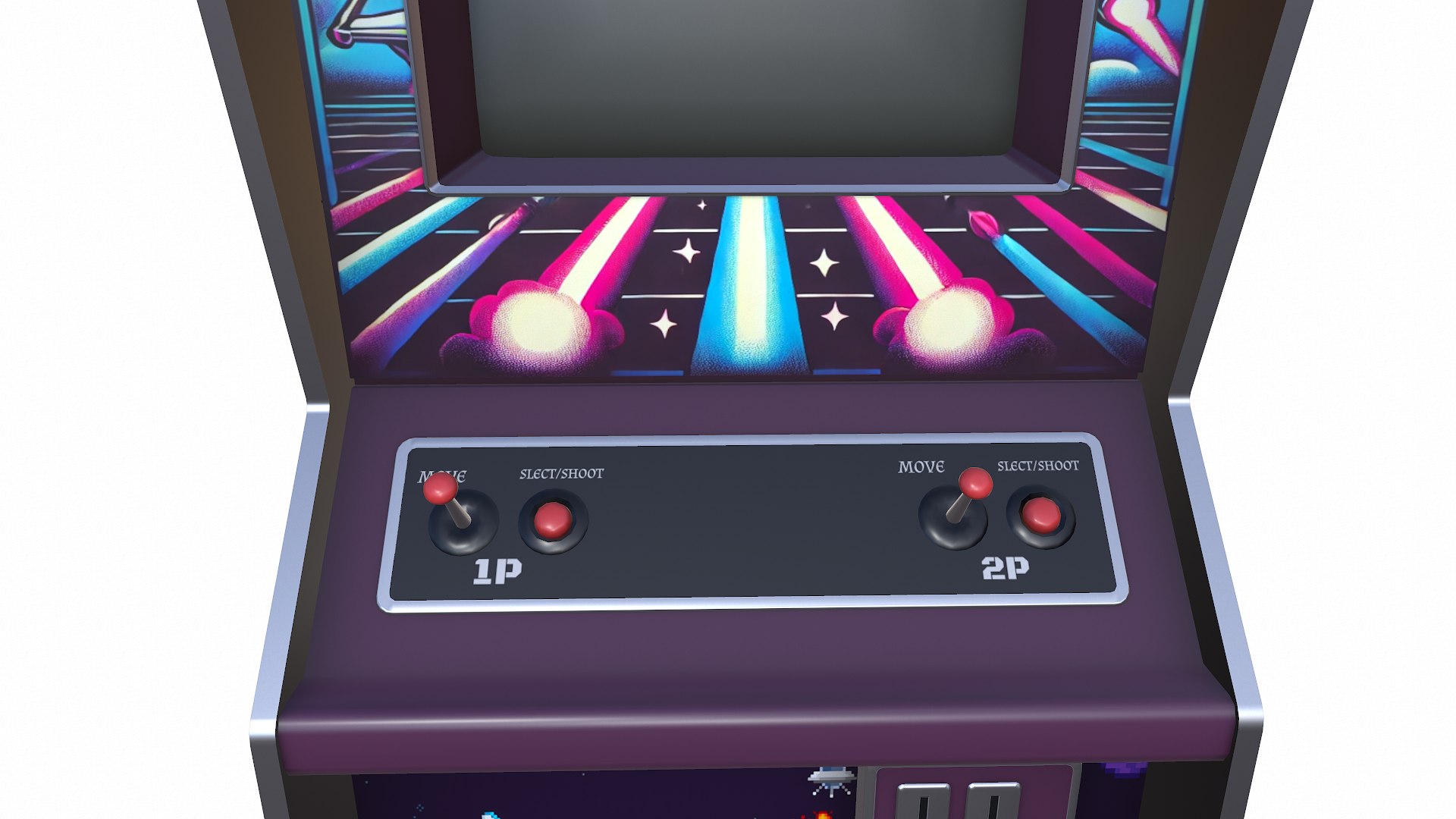 3D Old Vintage Arcade Machine Low-poly PBR Model - TurboSquid 2389297