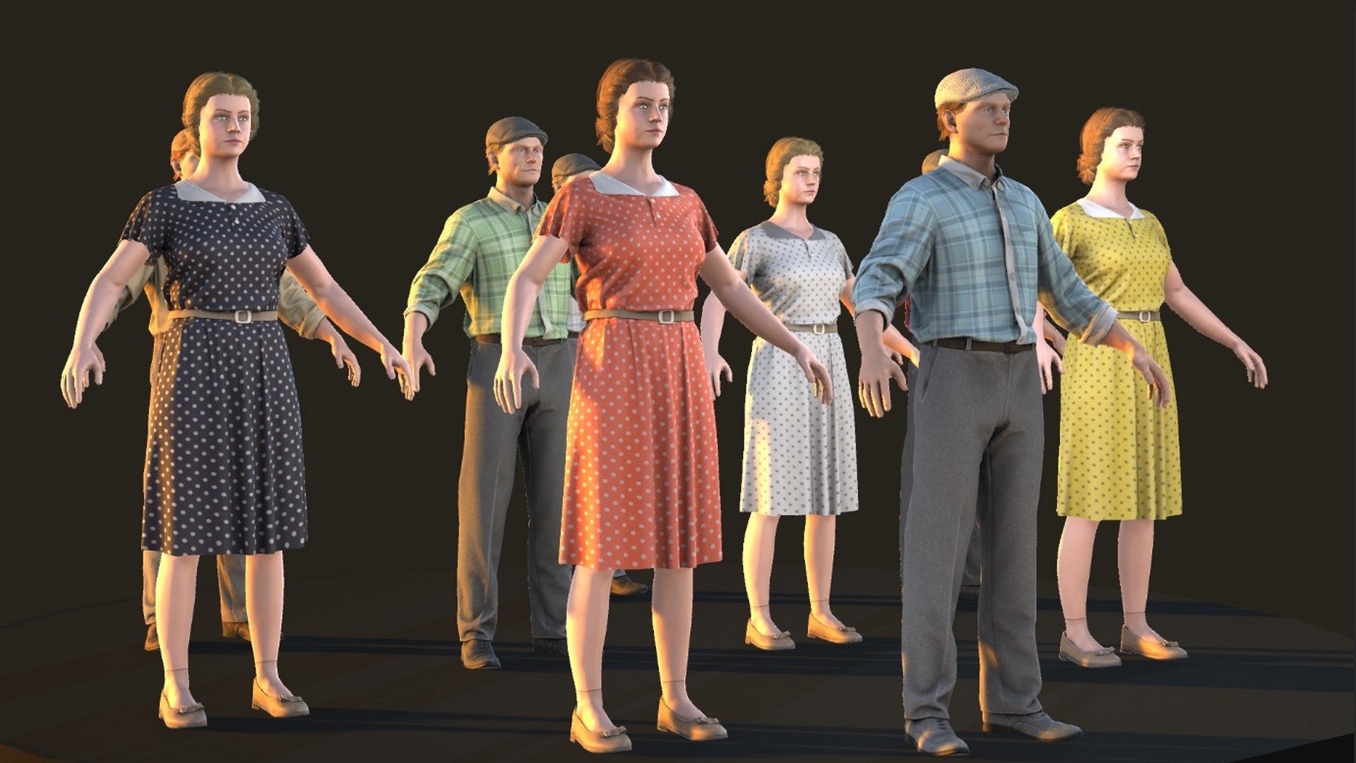 3D Soviet Citizens - TurboSquid 2227049