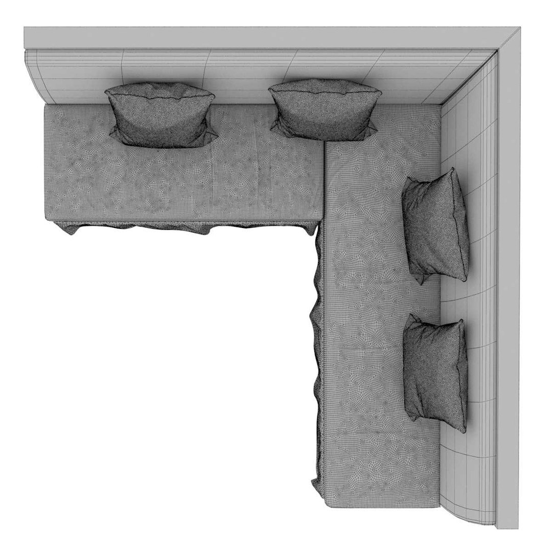 3D Sofa Custom Green Velvet Model - TurboSquid 1666133