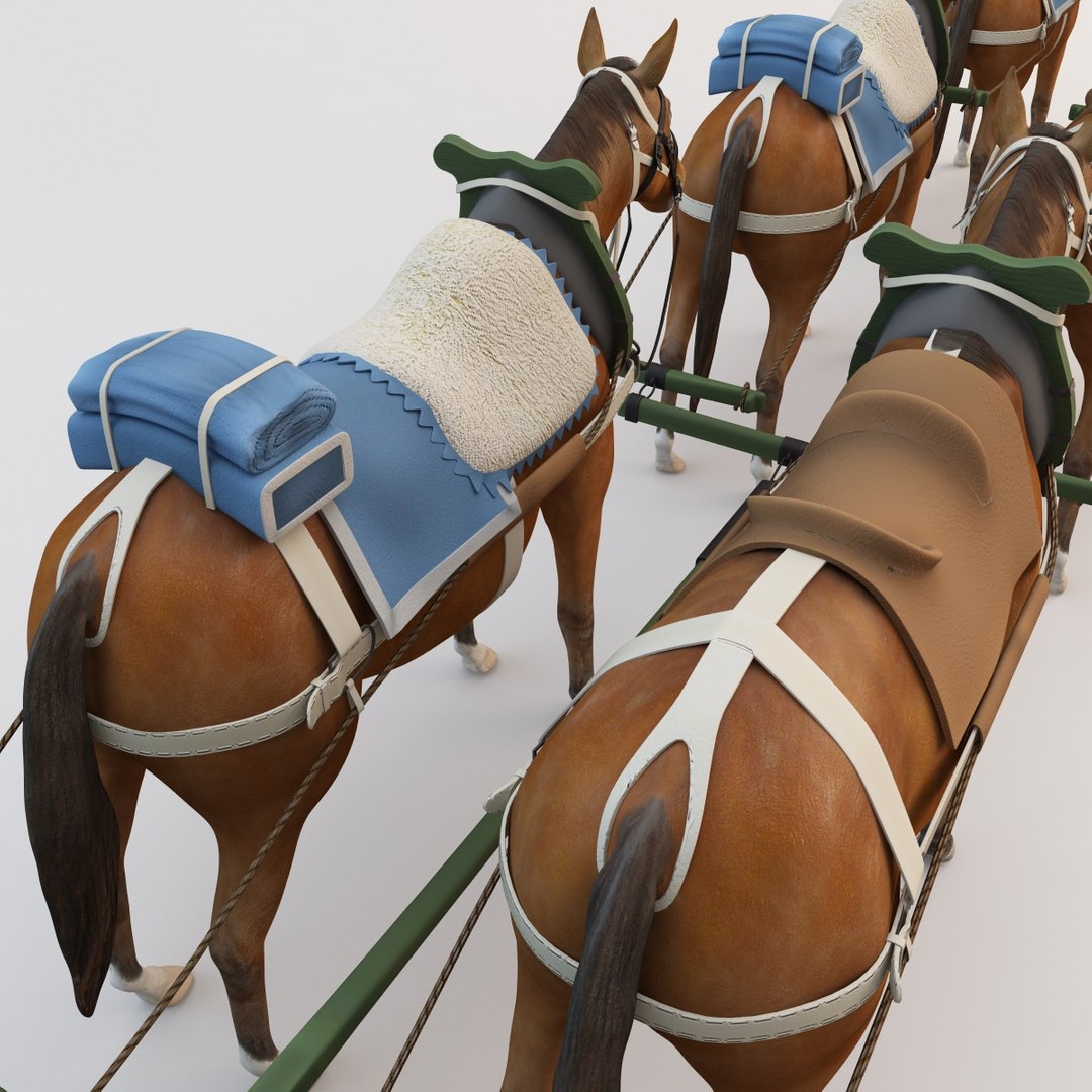 gribeauval caisson horses 3d max
