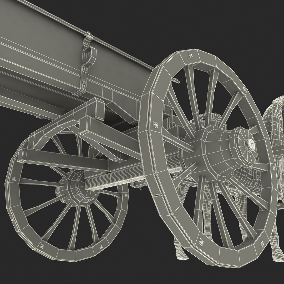 gribeauval caisson horses 3d max